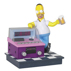 Homer Simpson Juke Box Animated Talking Clock Radio - FindGift.com