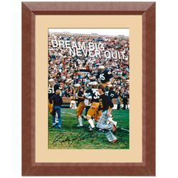 Rudy Dream Big Never Quit Motivational Framed Poster - FindGift.com