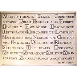 ABC's of Life Plaque - FindGift.com