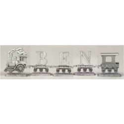 Personalized Name Pewter Train - FindGift.com
