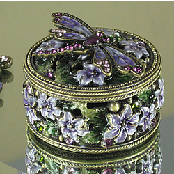 Amethyst Dragonfly Trinket Box - FindGift.com