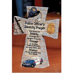 Police Officer's Serenity Prayer Cross - FindGift.com